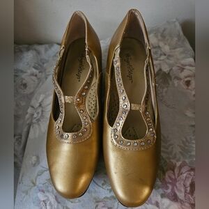Angel Steps | Shoes | Vintage Styled Gold Dance Shoes | Poshmark